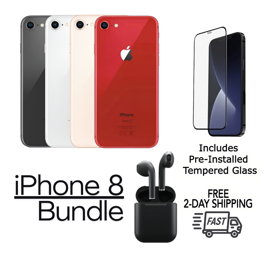 Refurbished iPhone 8 Unlocked | Bundle Pre-Installed Tempered Glass an ...