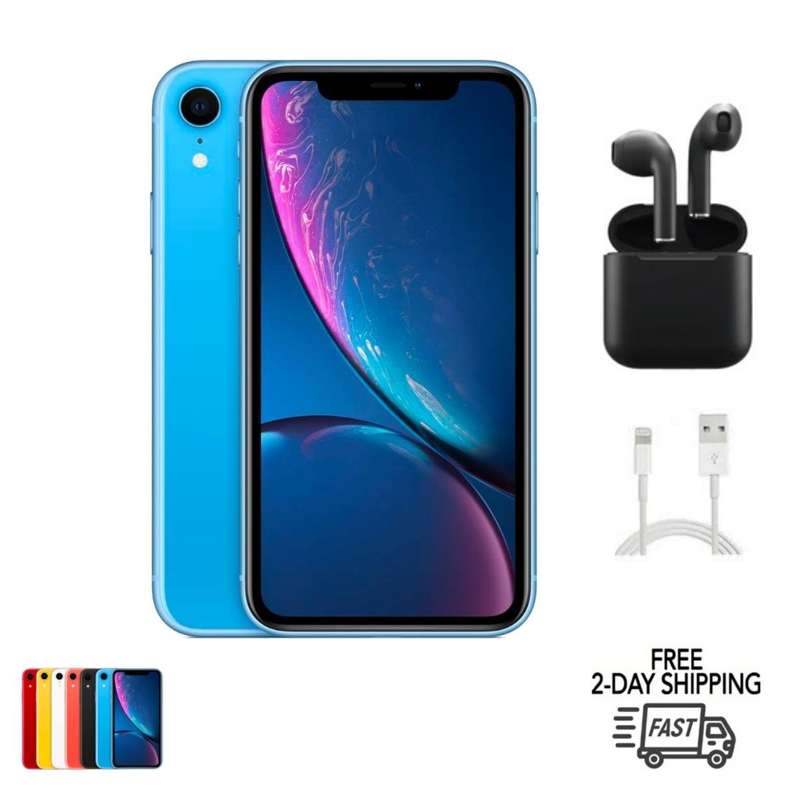 Refurbished iPhone XR | Unlocked | Bundle with Wireless Earbuds ...